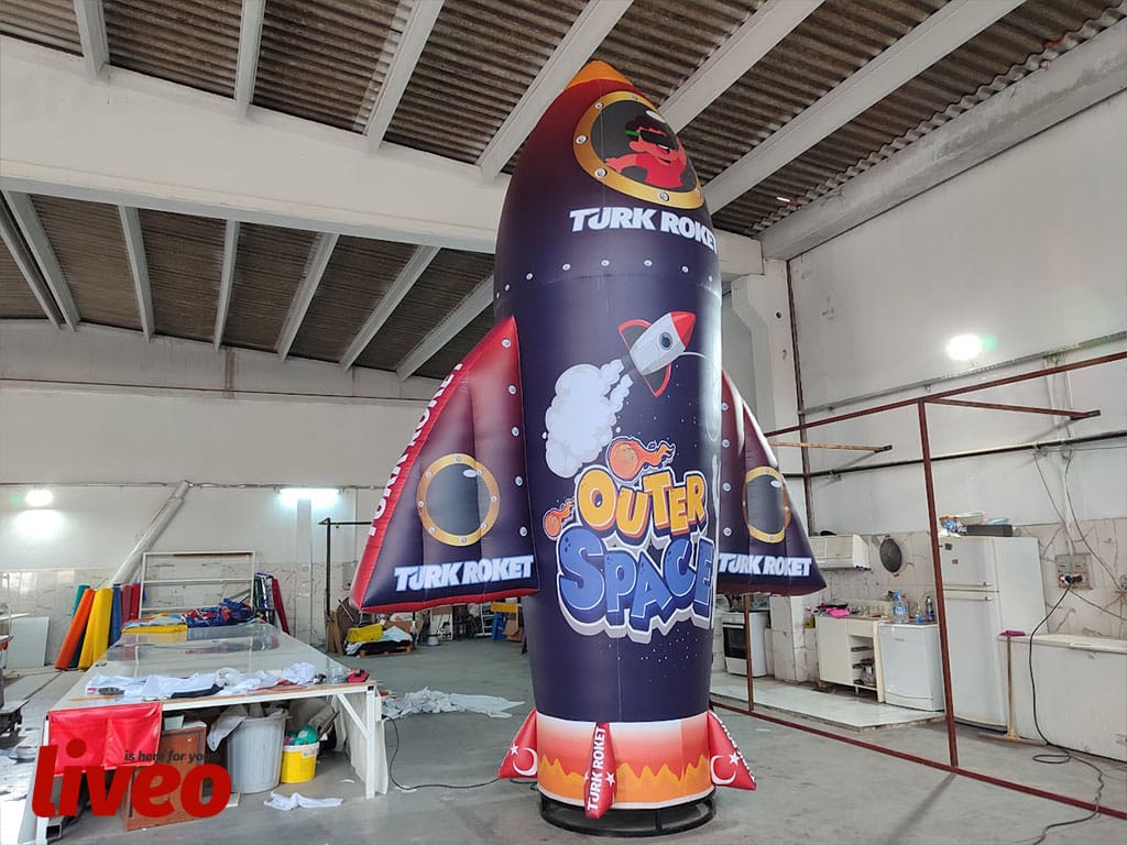 Şişme Roket Maket Balonu - Şişme Ürünler ve Reklam Atölyesi